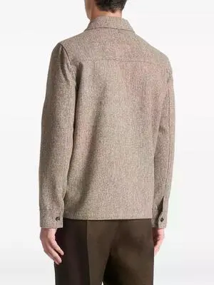 Manière De Voir Mélange-effect Overshirt Taupe Shirt