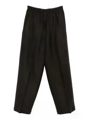 AMI Paris Elasticated-waist Wool Trousers - Grey