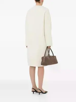 Loulou De Saison Kerry Collarless Coat - Neutrals