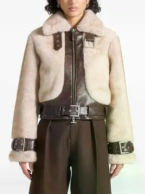 Manière De Voir Deya Plush And Faux Leather Jacket