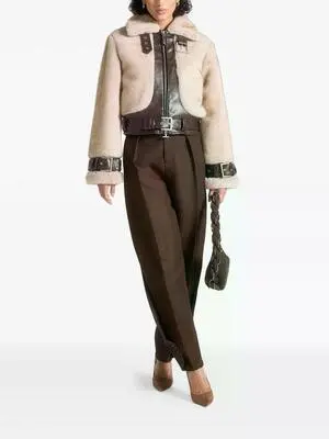 Manière De Voir Deya Plush And Faux Leather Jacket