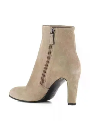 DEL CARLO Zip Ankle Boots - Neutrals