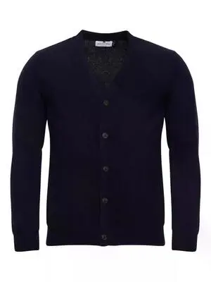 LOJA DAS MEIAS Button V-neck Cardigan - Blue