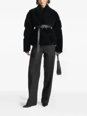 Manière De Voir Taya Velvet-effect Puffer Jacket
