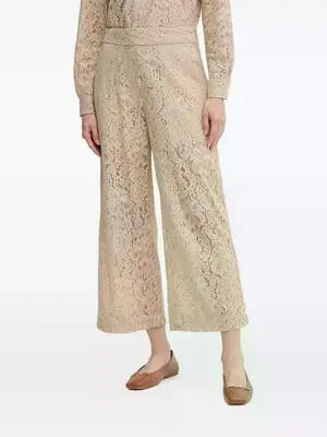 Dkny Lace-detail Wide-leg Trousers