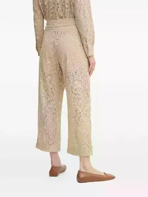 Dkny Lace-detail Wide-leg Trousers