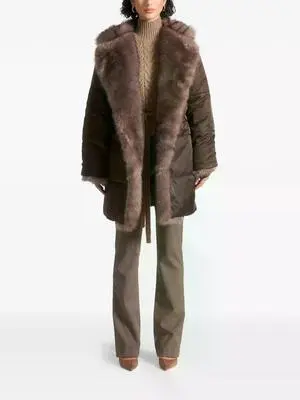 Manière De Voir Faux-fur Trimmed Quilted Coat
