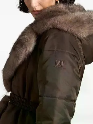 Manière De Voir Faux-fur Trimmed Quilted Coat