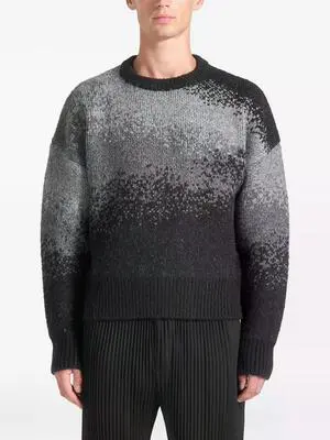 Manière De Voir Ombré-effect Crew-neck Sweater - Grey