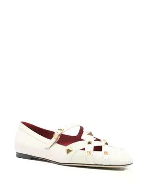 Valentino Garavani Studded Rockstud Ballerina Flats