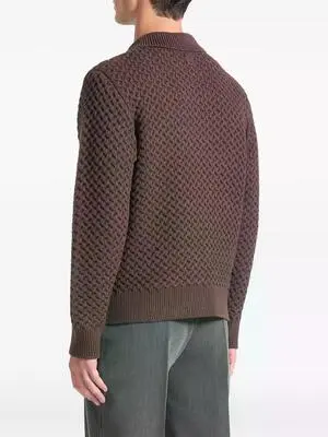 Manière De Voir Waffle-knit Polo Shirt