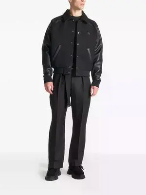 Manière De Voir Maniere De Voir Faux-leather Raglan Sleeve Varsity Jacket