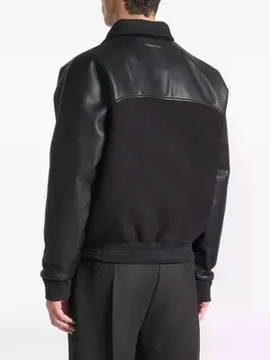 Manière De Voir Maniere De Voir Faux-leather Raglan Sleeve Varsity Jacket