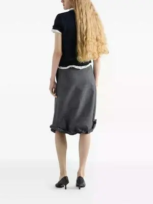 Prada Embellishment Ribbed Top