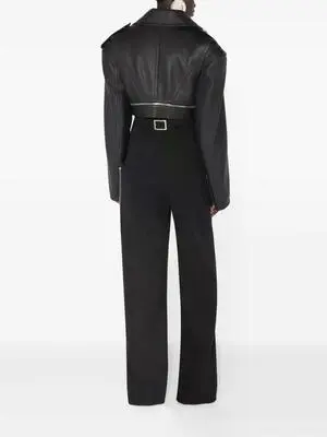 JEAN PAUL GAULTIER Cropped Leather Biker Jacket