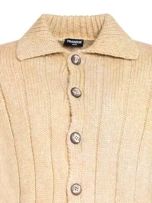 FRANZESE COLLECTION Ribbed Knit Button Cardigan