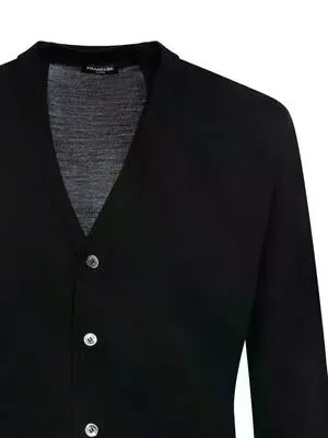 FRANZESE COLLECTION V-neck Ribbed Cardigan