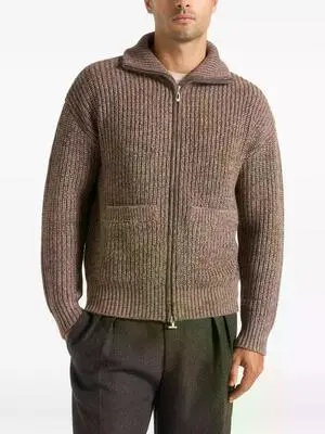 Manière De Voir Zip-fastening Cardigan - Brown