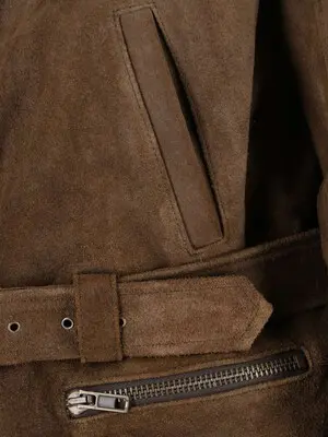 MAISON MARGIELA Suede Biker Jacket