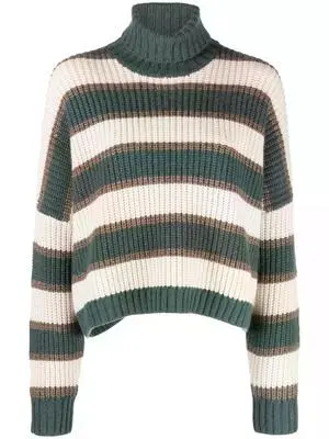 Brunello Cucinelli Striped Turtleneck Sweater
