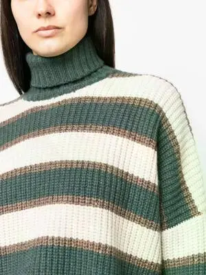 Brunello Cucinelli Striped Turtleneck Sweater