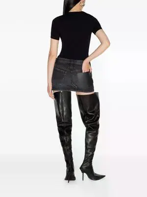 JEAN PAUL GAULTIER Denim Mini Skirt With Contrast Pocket