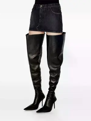 JEAN PAUL GAULTIER Denim Mini Skirt With Contrast Pocket