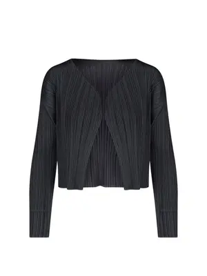 PLEATS PLEASE Homme Plissé Pleated Cardigan - Black