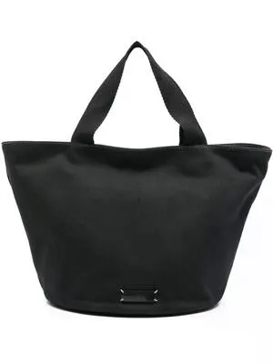 THE ROW Sisal Logo-plaque Tote - Black