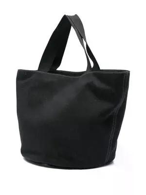 THE ROW Sisal Logo-plaque Tote - Black