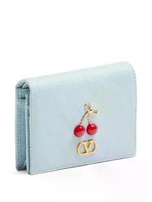 Valentino Garavani Cherryfic Grained Wallet - Blue
