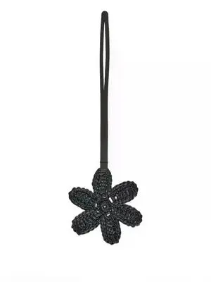 JIL SANDER Flower Bag Charm - Black