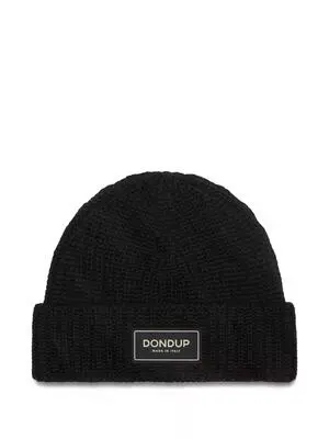 DONDUP Logo-patch Beanie - Black