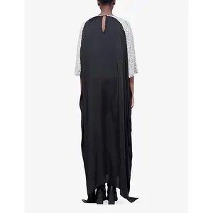 LEEM Jewelled-shoulder Woven Kaftan