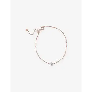 Kismet By Milka Mini Comet Diamond Chain Bracelet - Rose Gold