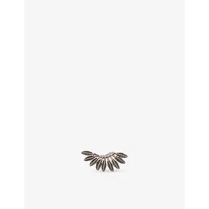 Kismet By Milka Feather Arc Diamond Stud Earring - Rose Gold