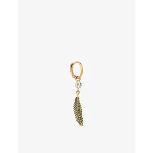 Kismet By Milka Diamond Drop Huggie Earring - Yellow Gold