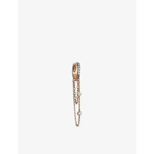 Kismet By Milka Diamond Drop Huggie Earring - Rose Gold