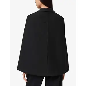 ALLSAINTS Luna Cape Double-breasted Stretch-woven Blazer