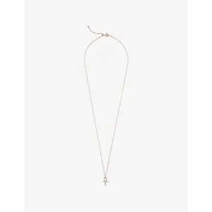 Kismet By Milka Ankh Mini Diamond Pendant Necklace - Rose Gold