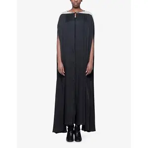 LEEM Jewelled-shoulder Woven Cape