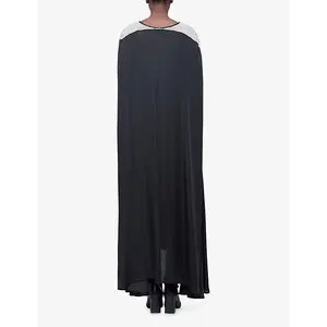 LEEM Jewelled-shoulder Woven Cape