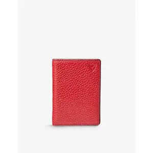 ASPINAL OF LONDON Logo-embossed Double-fold Leather Card Holder
