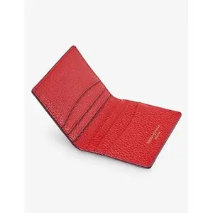 ASPINAL OF LONDON Logo-embossed Double-fold Leather Card Holder