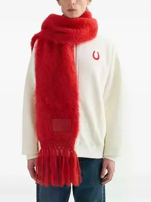 JIL SANDER Logo-patch Fringed Scarf