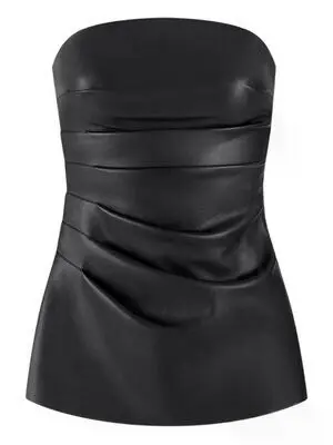 Manière De Voir Laurena Faux-leather Bandeau Top