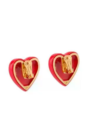 Moschino Heart-motif Clip-on Earrings - Red