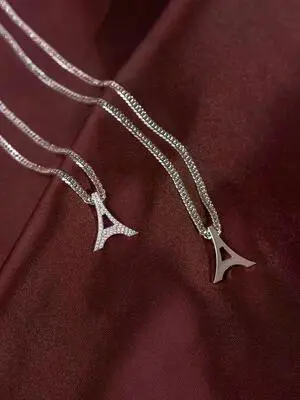 Manière De Voir Sterling Eiffel Pendant Necklace