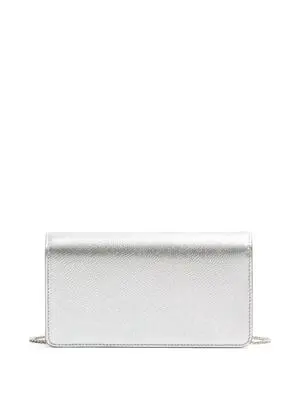 Valentino Garavani Vlogo Signature Mini Shoulder Bag In Laminated Grainy Calfskin