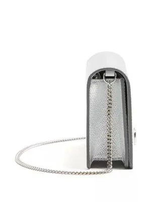 Valentino Garavani Vlogo Signature Mini Shoulder Bag In Laminated Grainy Calfskin